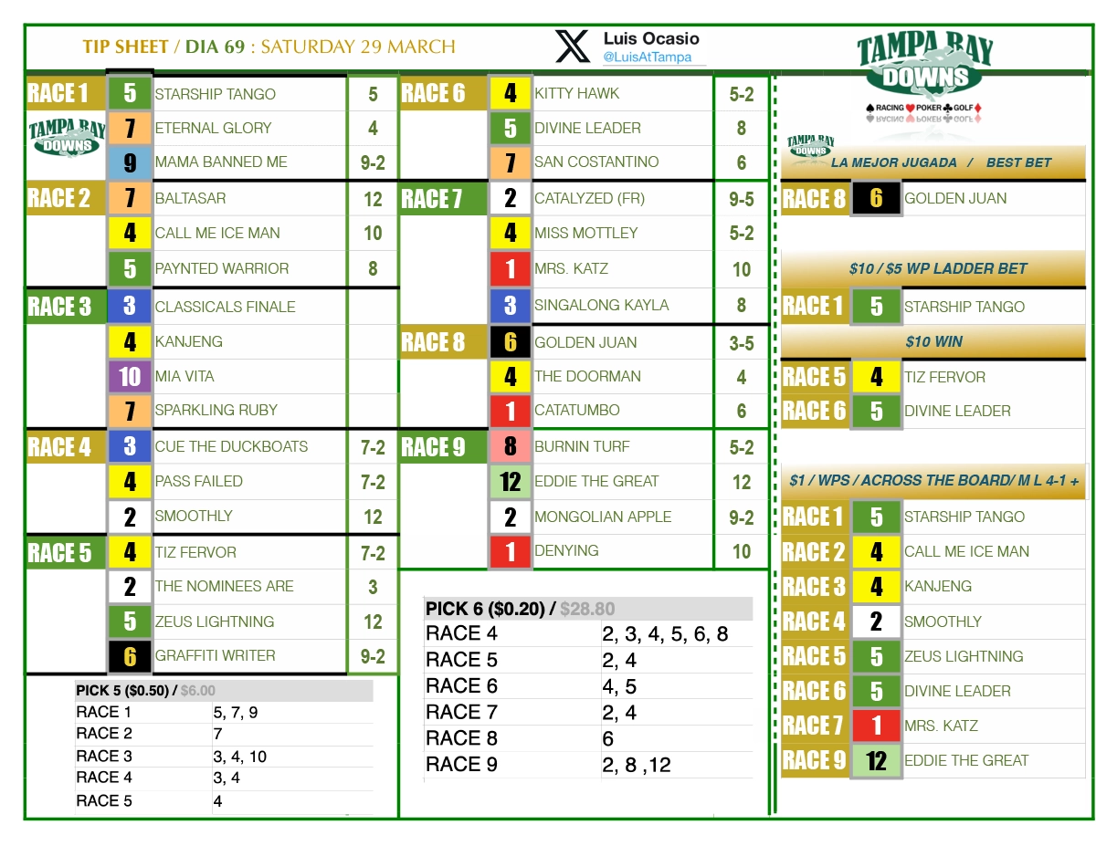 Tip Sheet | Tampa Bay Downs
